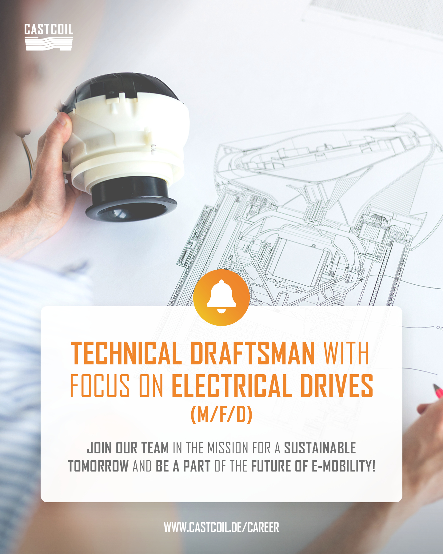Technical draftsman (m/f/d) with focus on electrical drives • Cast Coil ...